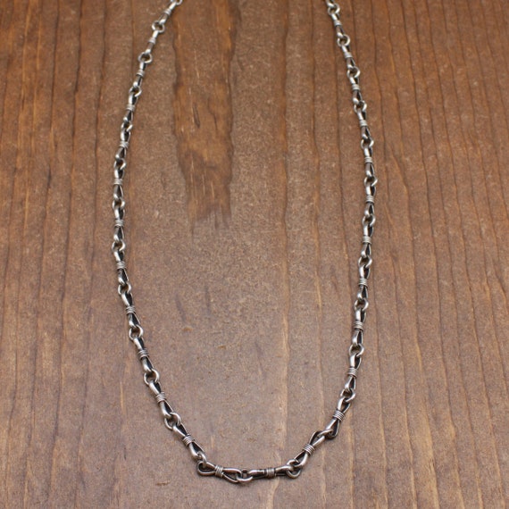 Handmade Sterling Silver Toggle Clasp Chain with Garn… - Gem