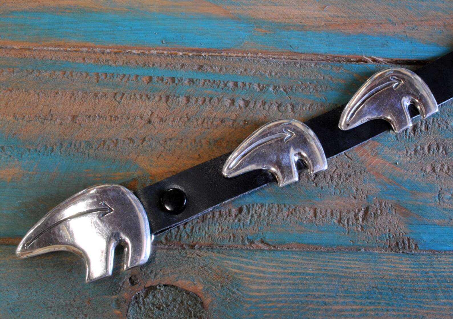 Vintage Navajo Sterling Silver Bear Concho Belt - Etsy