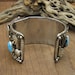 Vintage Large Men's Sterling Silver and Turquoise Watch Cuff Bracelet - Etsy