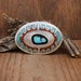Vintage Sterling Silver Shadow Box Buckle With Turquoise Stone and Chip ...