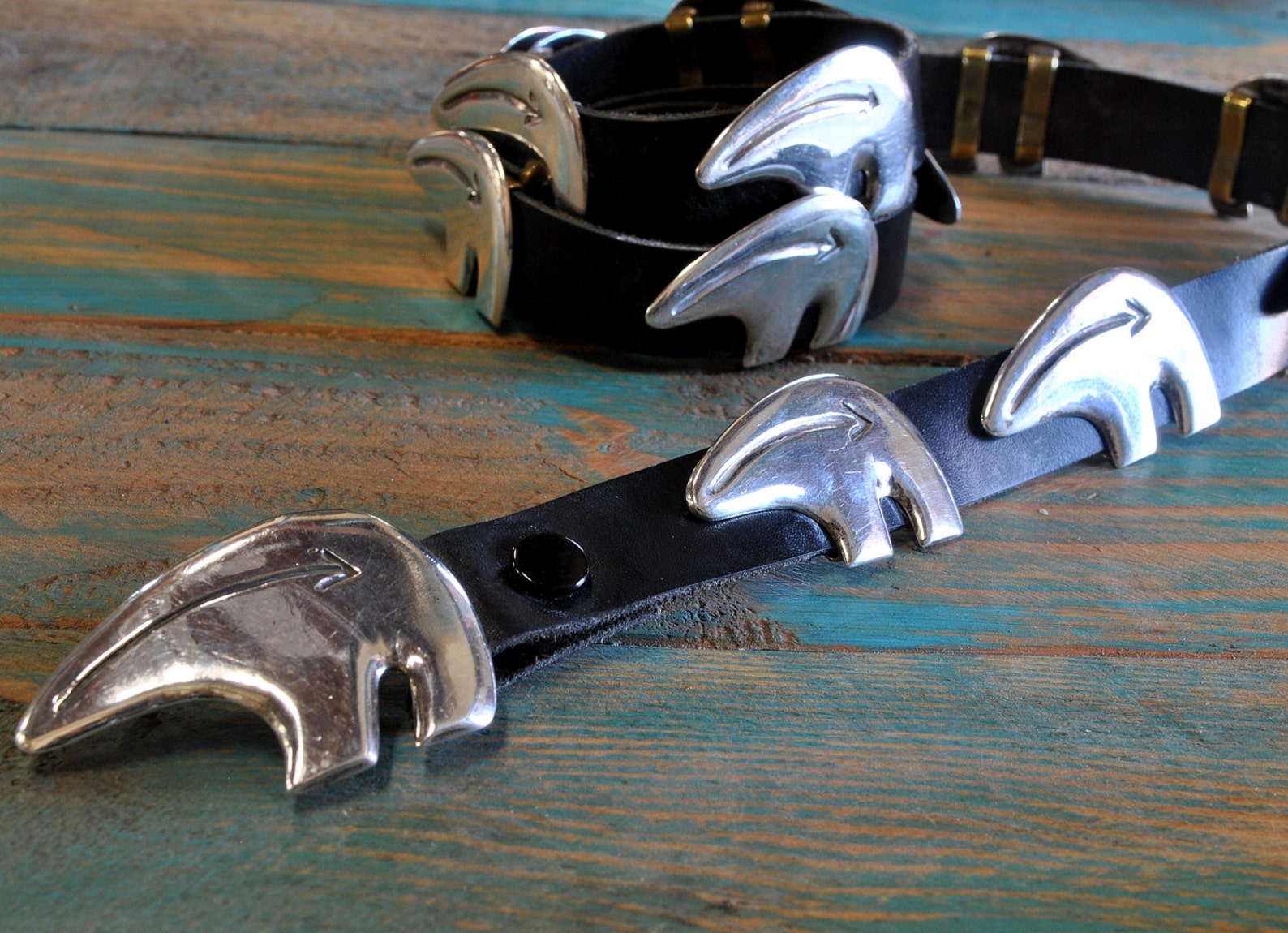 Vintage Navajo Sterling Silver Bear Concho Belt | Etsy