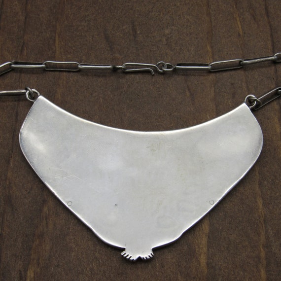 Sterling Silver Overlay Necklace With Hand Made Chain - Gem