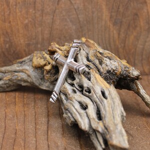 Vintage Cast Sterling Silver Cross Pin or Pendant - Etsy