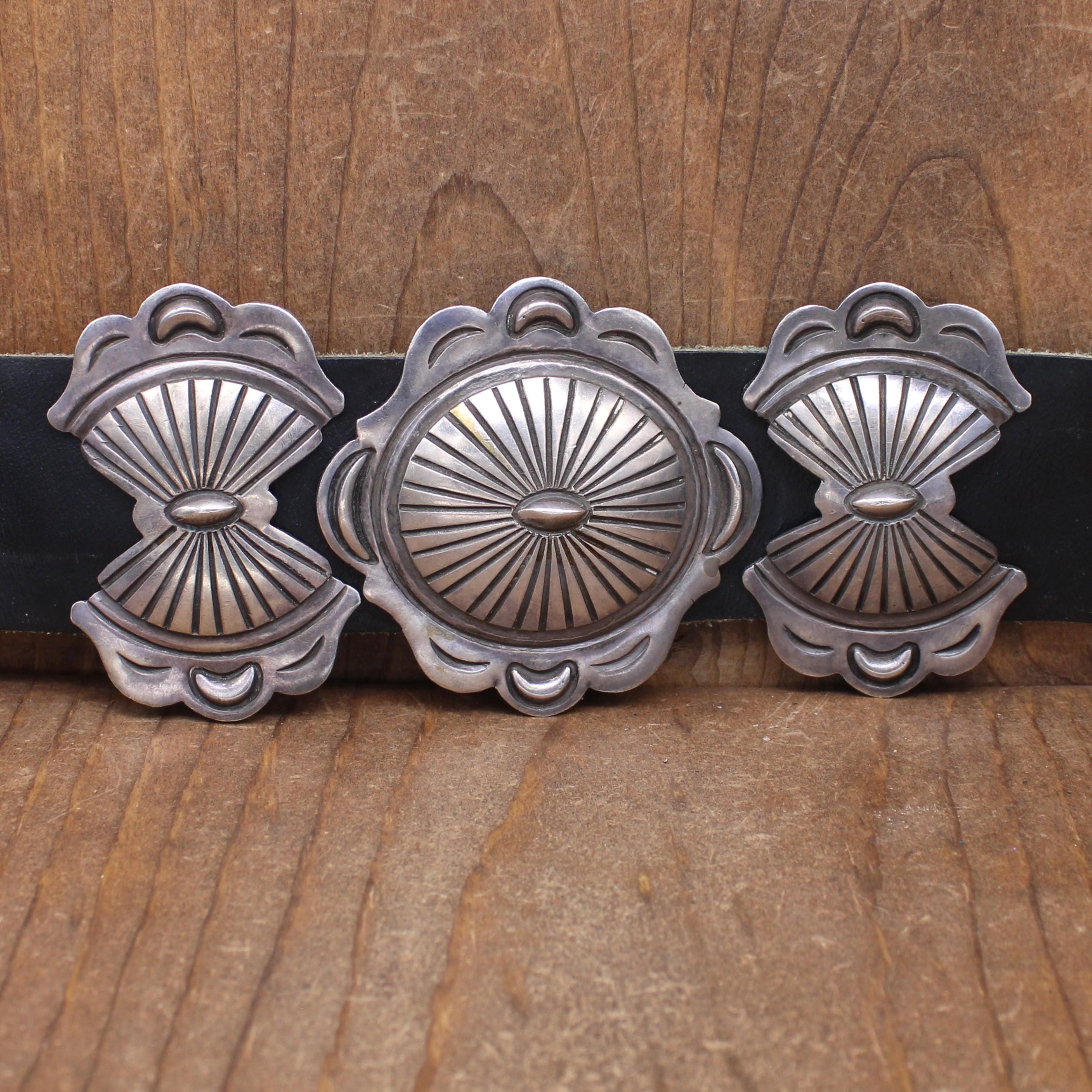 Unique Sterling Silver Concho Belt With Cut-concho Bows * - Etsy
