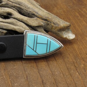 Navajo Vintage Sterling Silver Inlay Turquoise Ranger Set - Etsy