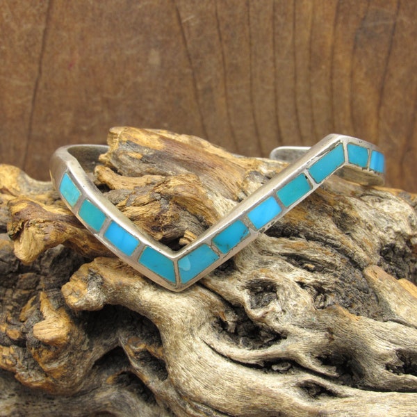 Turquoise Inlay Cuff Bracelet - Etsy