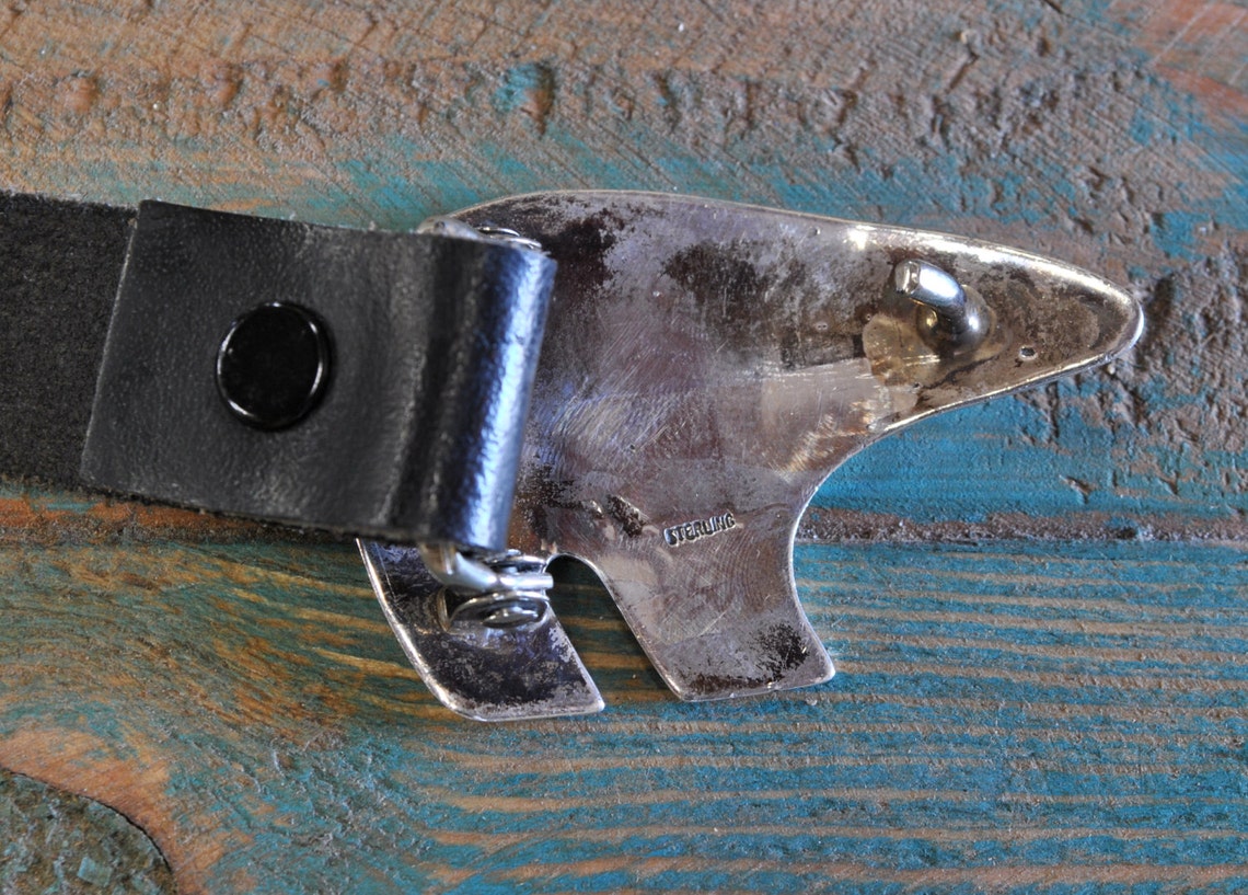 Vintage Navajo Sterling Silver Bear Concho Belt - Etsy