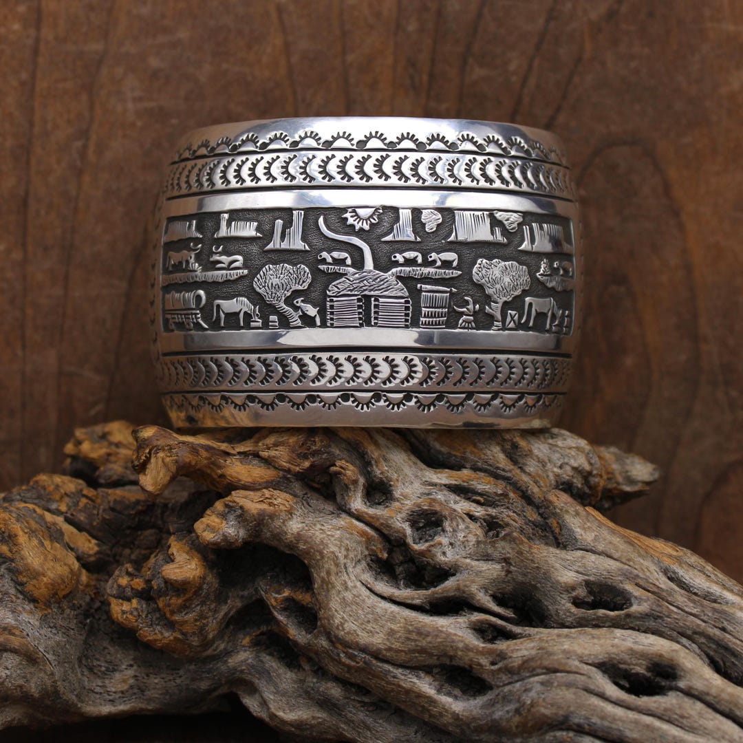 Highly Detailed Sterling Silver Storyteller Cuff Bracelet * - Etsy