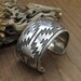 Vintage Wide Sterling Silver Overlay Cuff Bracelet by Ronnie Hurley ...