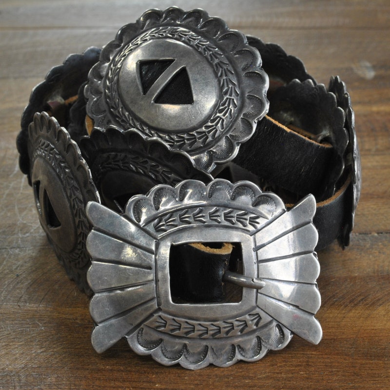 Silver Conchos - Etsy