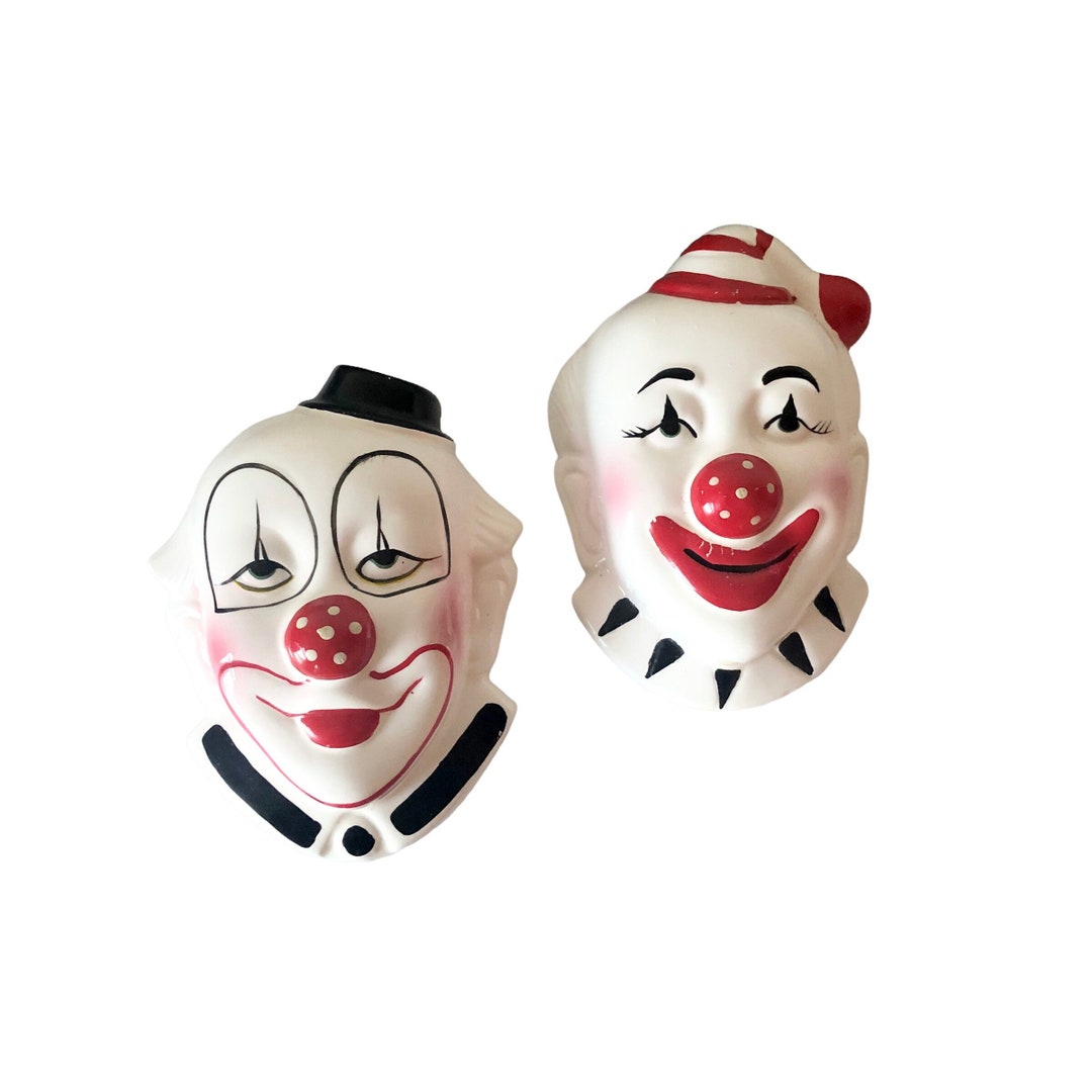 Vintage Clown Faces Made in Taiwan Kids Room Creepy Clown Wall - Etsy