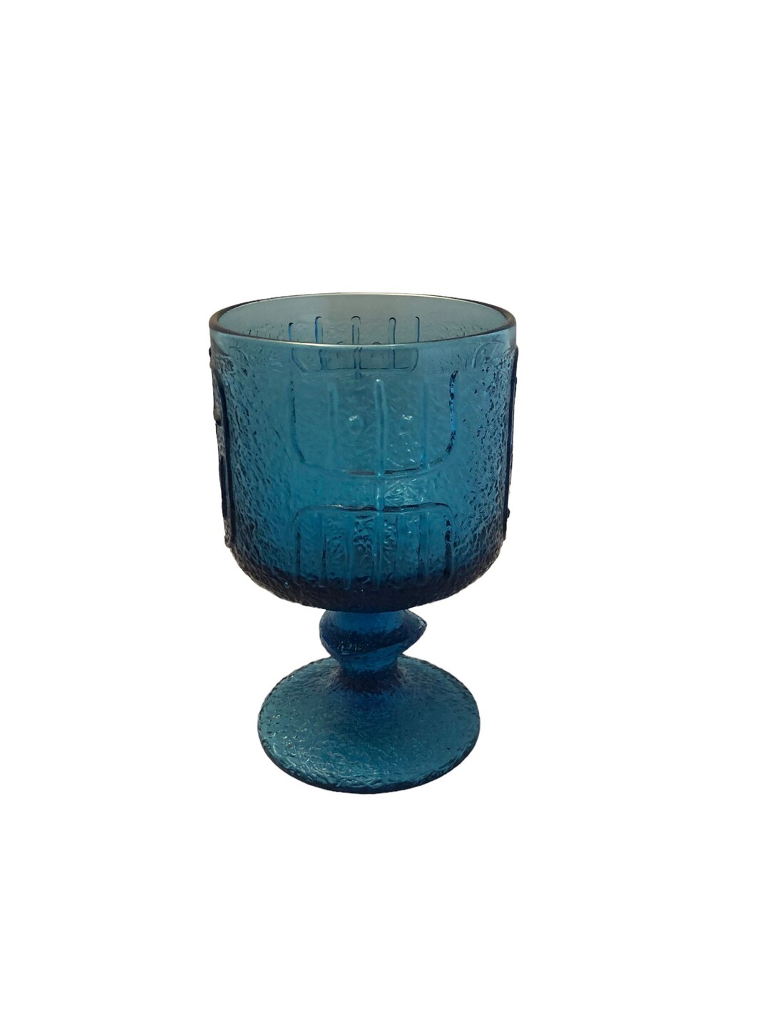 Vintage Retro Ice Bark Glass Candy/nut Blue Glass Dish. Colourful MCM ...