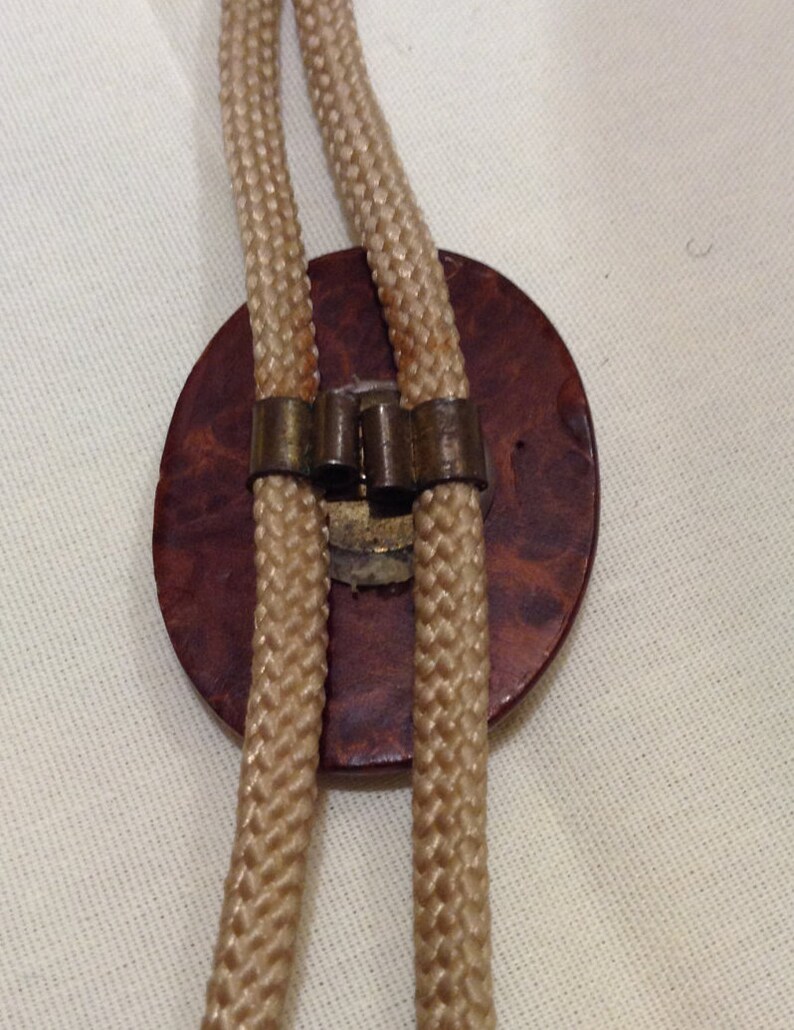 Vintage Edwardian Oval TORTOISE SHELL Bolo Tie, Southwest BOLA Tie ...