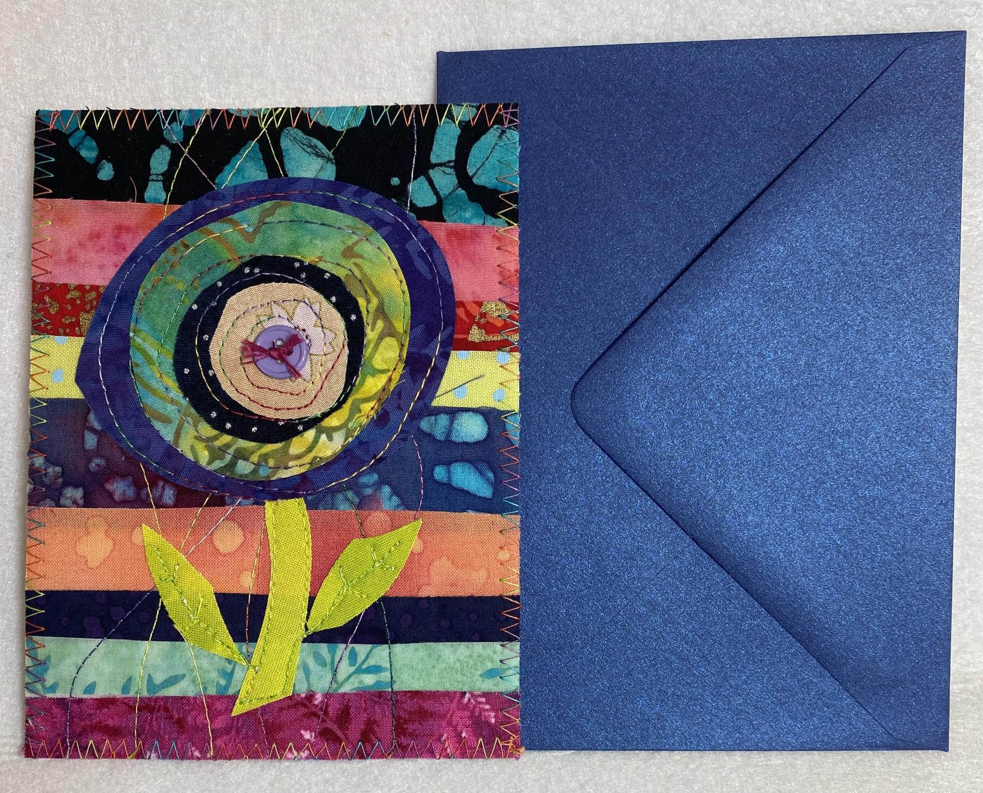 Fabric Card, Quilted Card, Patchwork Card, Special Card, Fabric Mini ...