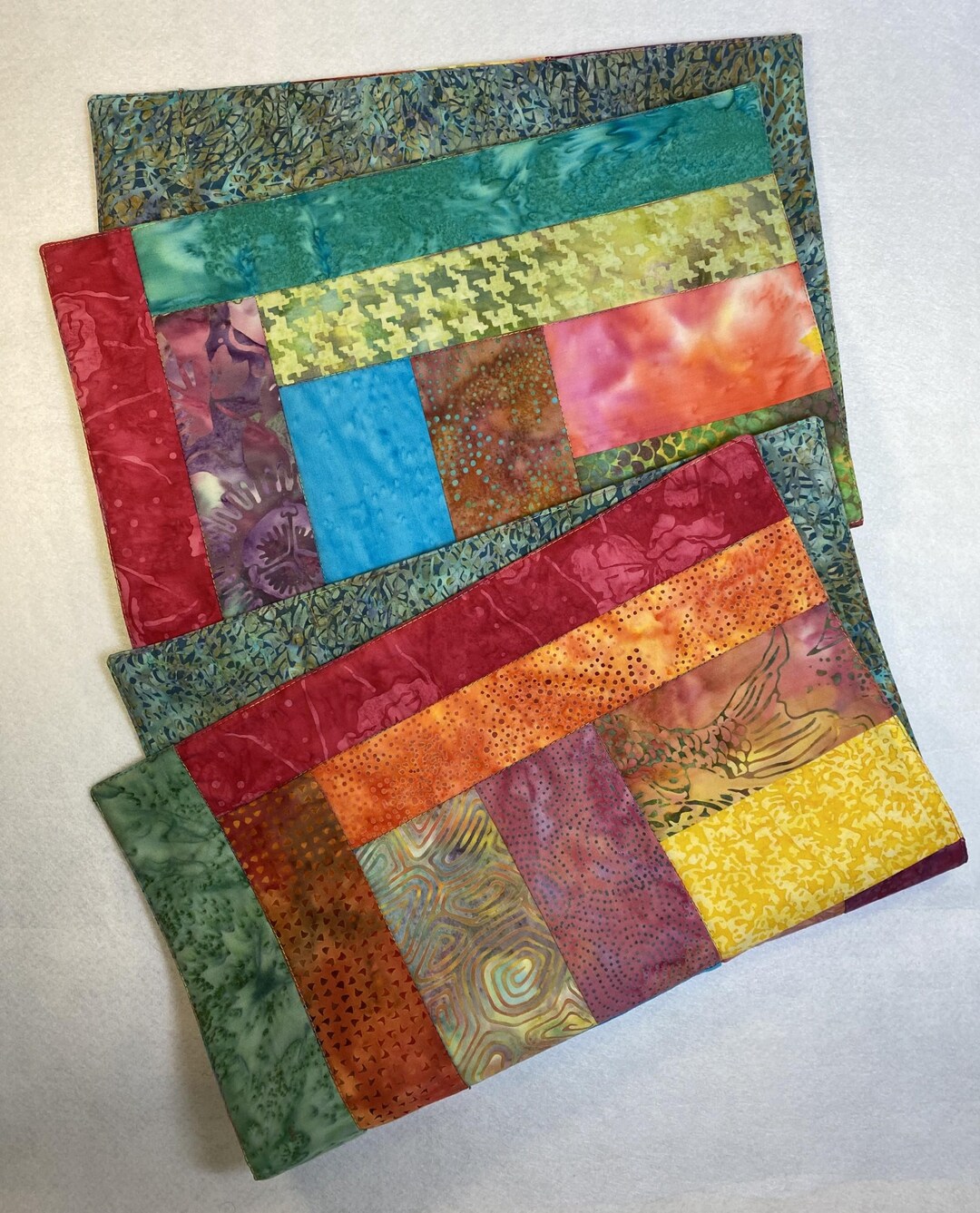 Handmade Place-mats, Quilted Table Decor, Unique Place-mats, Set of 2 ...