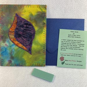 Quilted Fabric Card: Appliqued Textile Collage, Special Greeting - Etsy