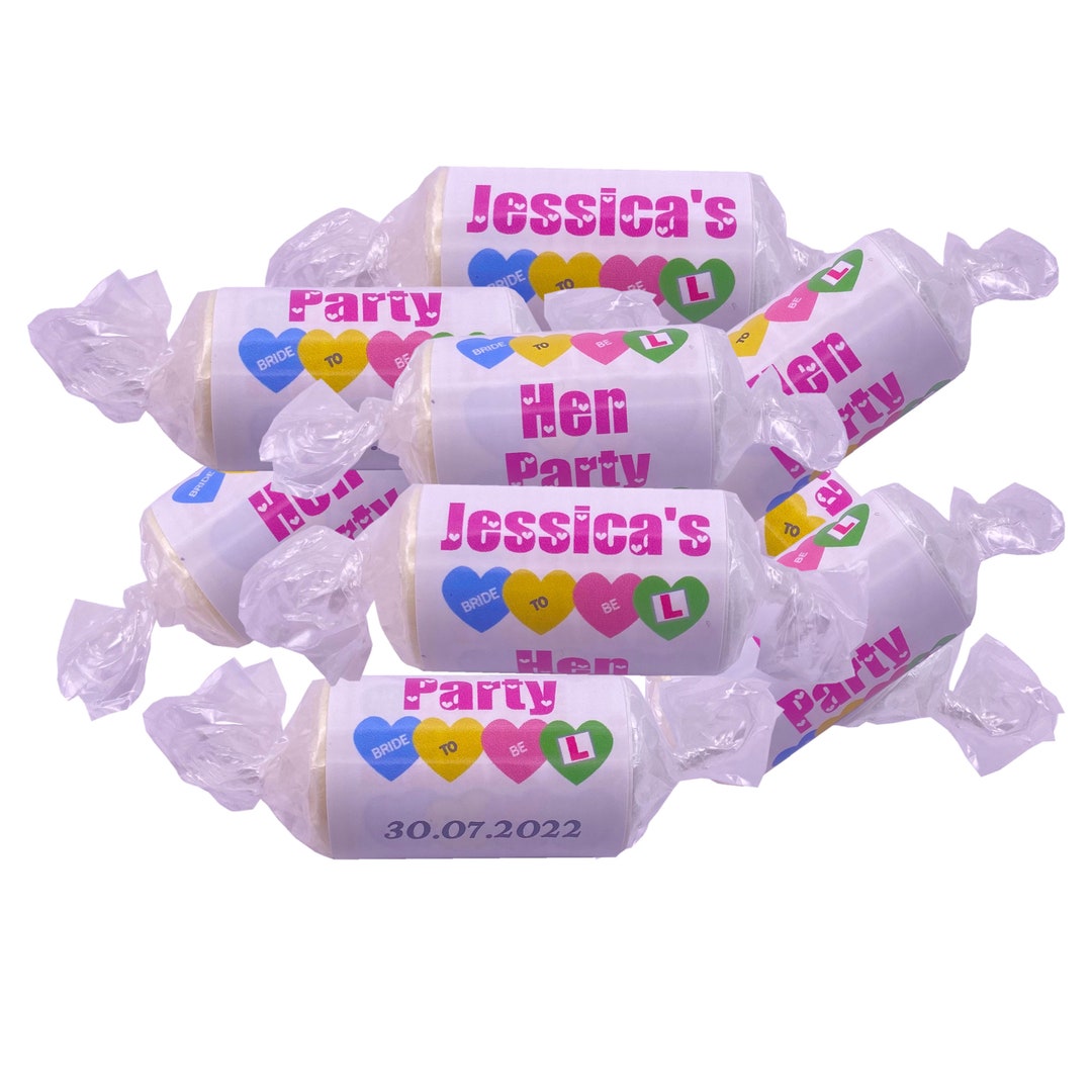 Personalised Love Heart Sweets Hen Party Favors - Etsy Ireland