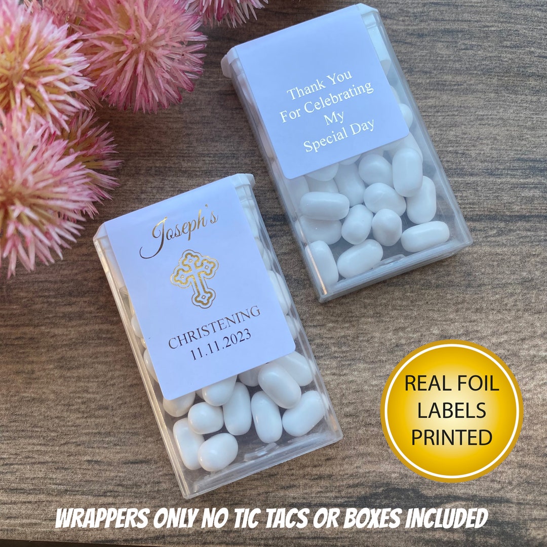 Personalised Christening Baptism Party Favours Holy Cross Tic Tac ...