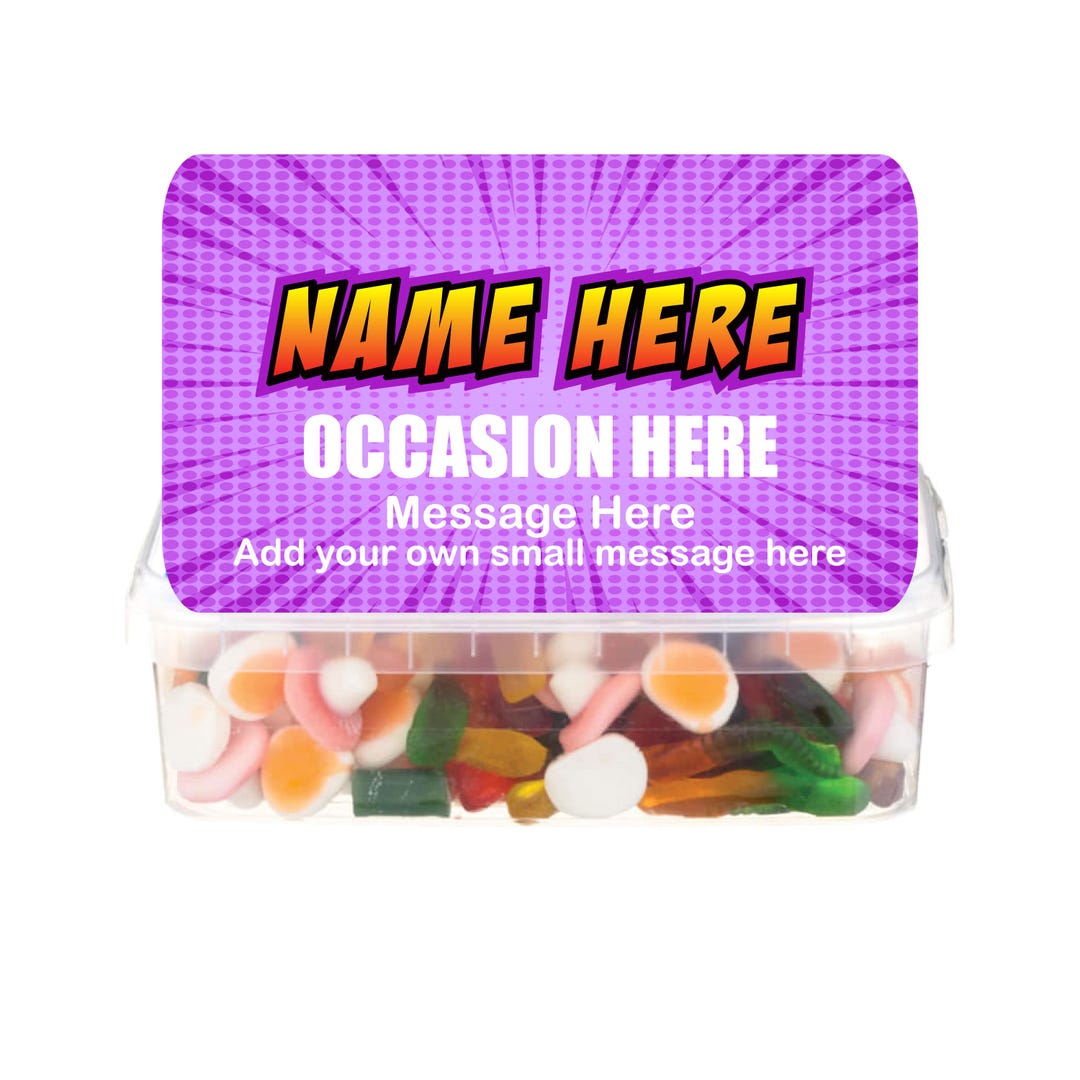 Personalized Sweet Tub Gift, All Occasions, Teachers, Birthdays - Etsy