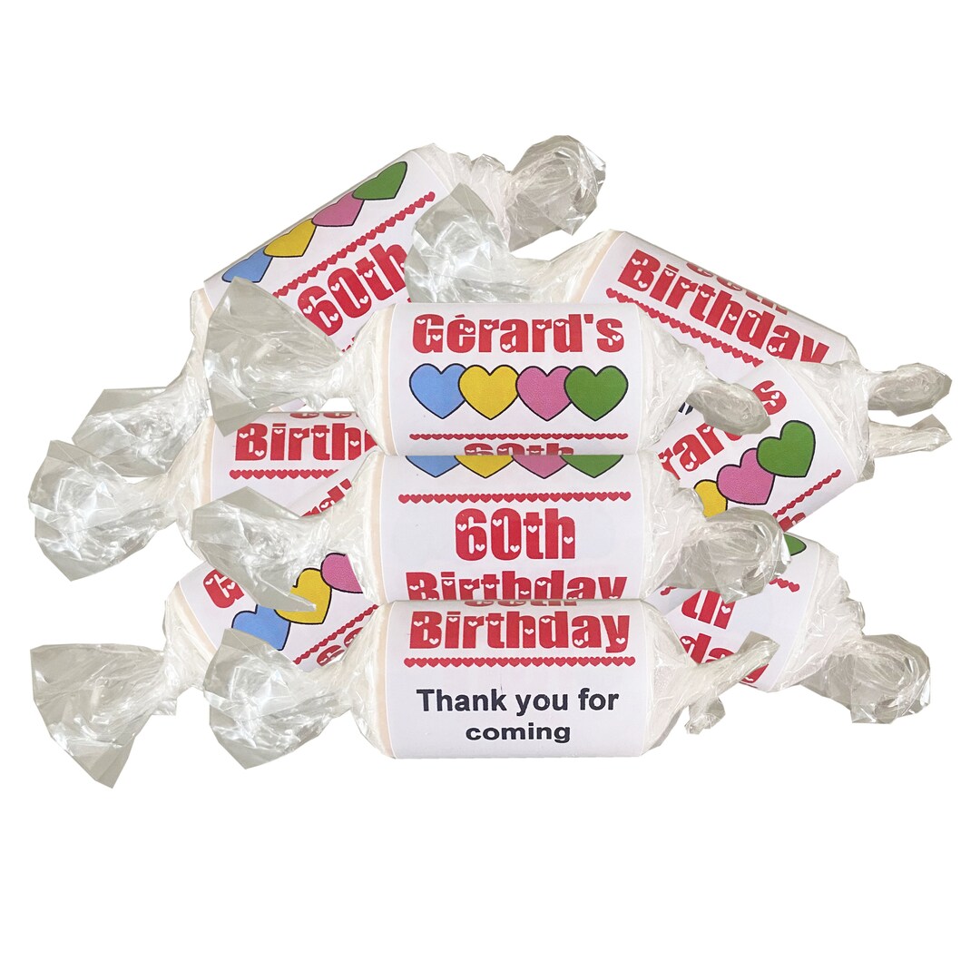 Personalised Birthday Party Favours & Gifts Love Heart Sweets 13th 16th ...
