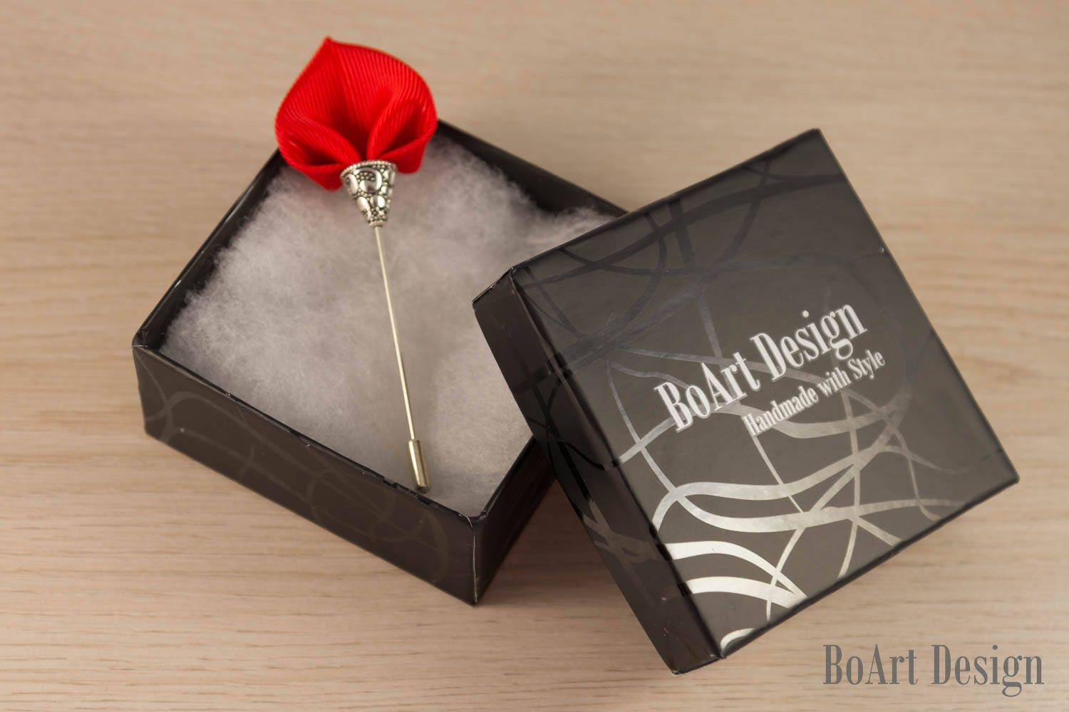 Spade Inspired Red Kanzashi Flower Lapel Stick Pin/lapel - Etsy