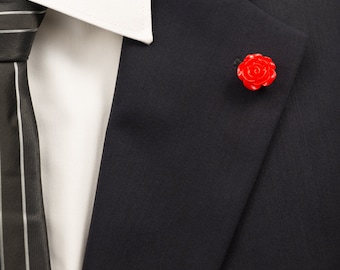 Red Lapel Flower - Etsy