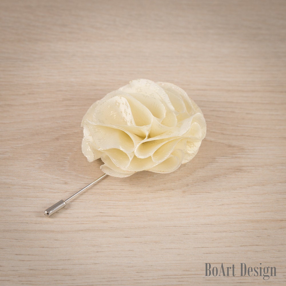 Lapel Stick Pin/Creme Carnation Lapel Pin/Lapel Pin/Flower Pin/Lapel ...