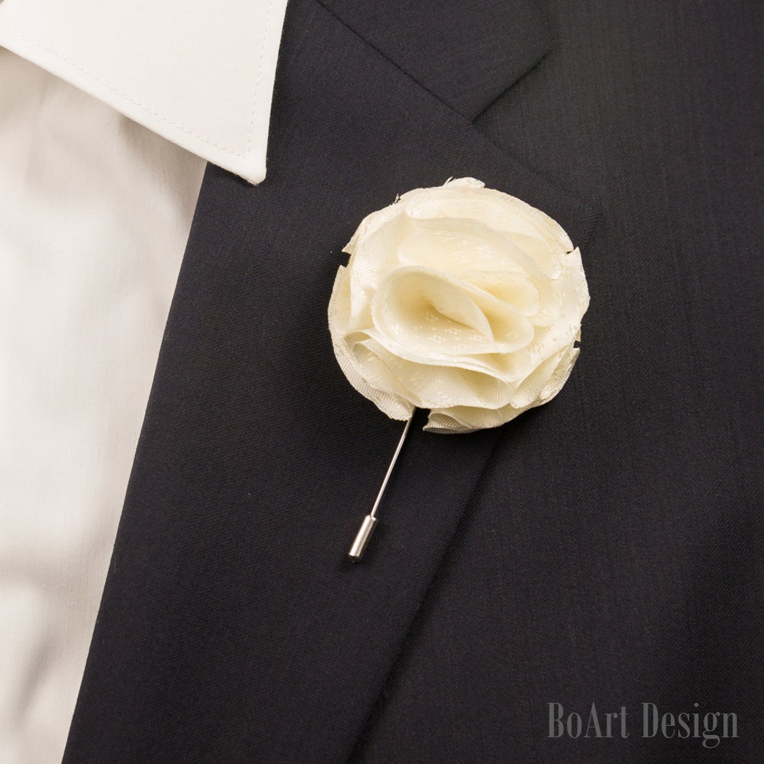 Lapel Stick Pin/creme Carnation Lapel Pin/lapel Pin/flower Pin/lapel ...