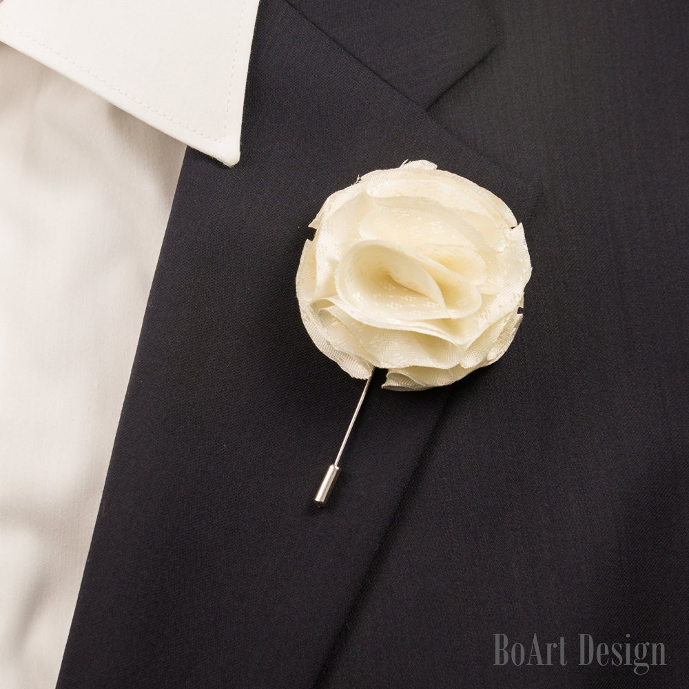 Lapel Stick Pin/creme Carnation Lapel Pin/lapel Pin/flower - Etsy