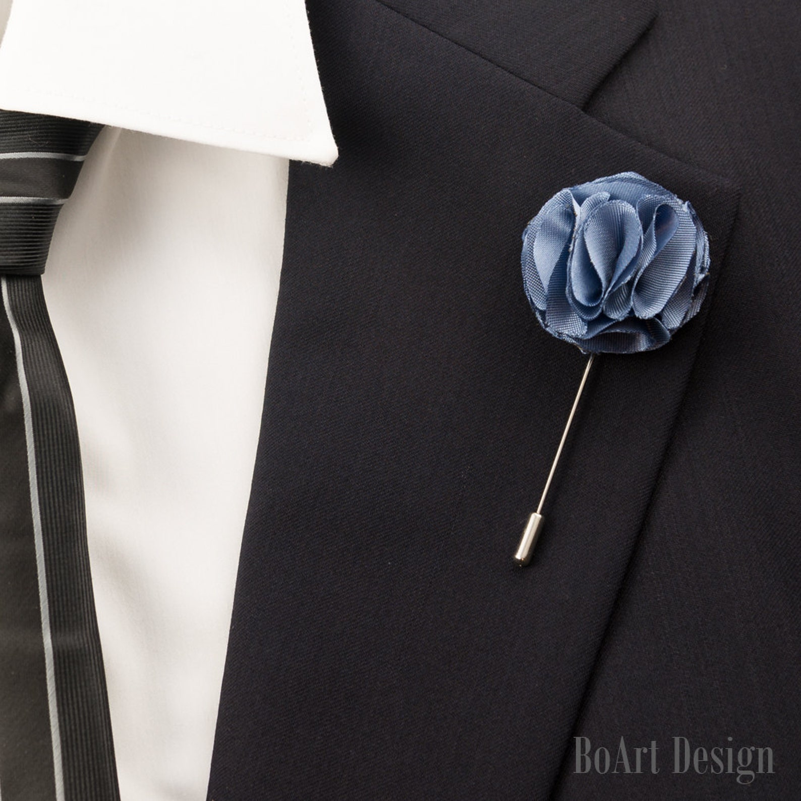 Dark Grey Carnation Lapel Pin/lapel Stick Pin/lapel Pin/flower - Etsy
