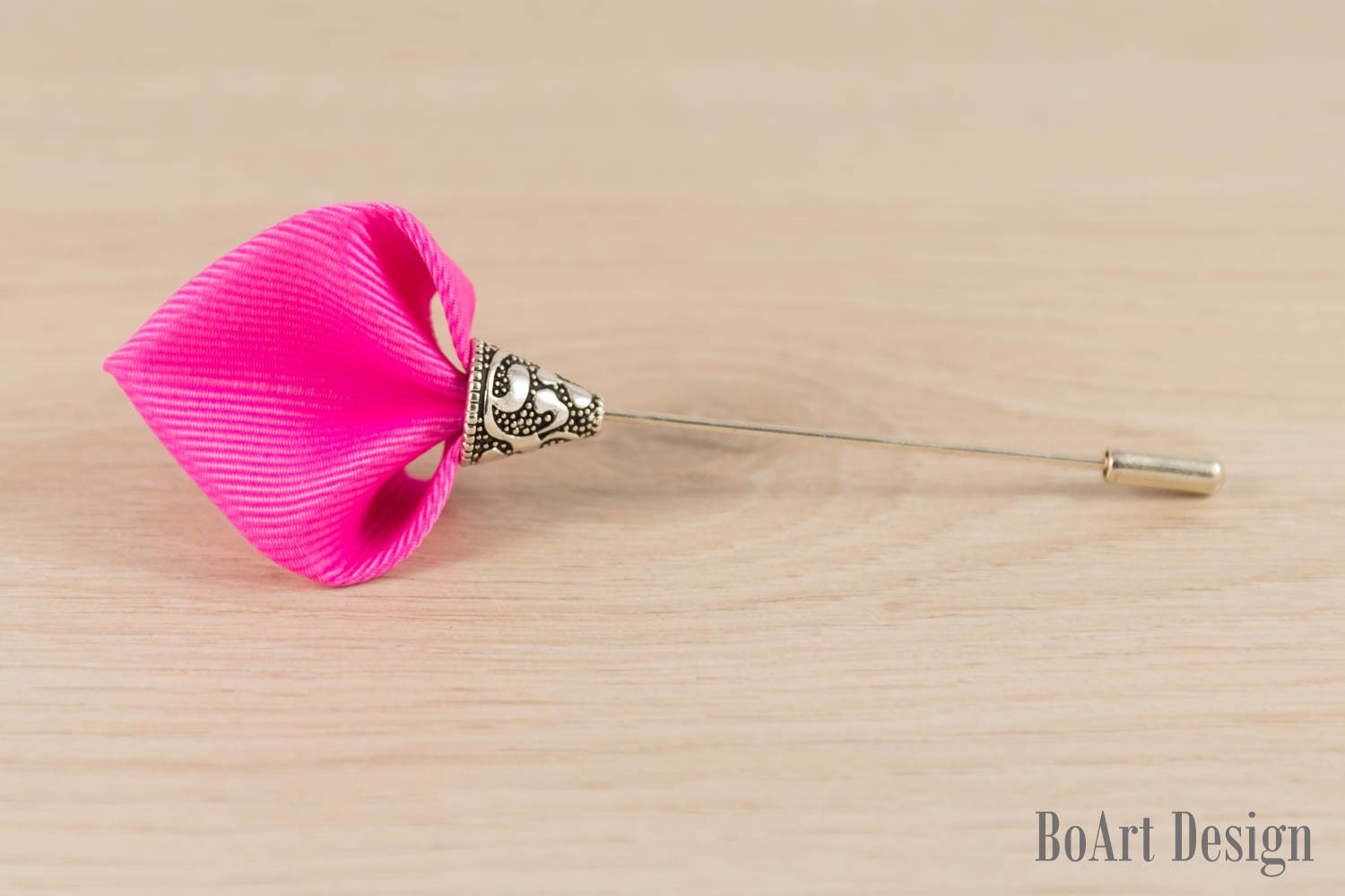 Spade Inspired Dark Pink Kanzashi Flower Lapel Stick Pin/lapel - Etsy
