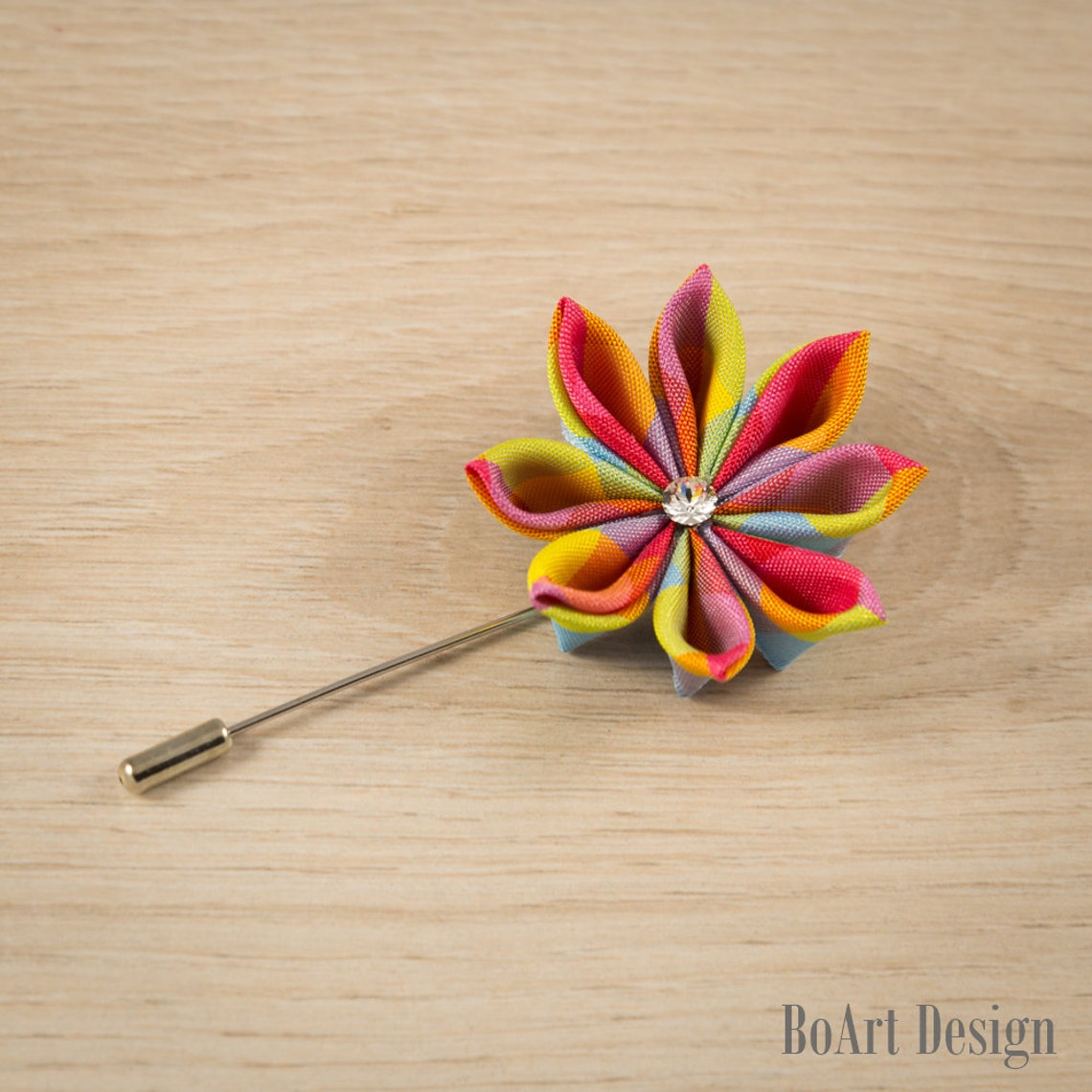 Lapel Stick Pin/spring Lapel Pin/colorful Lapel Pin/flower - Etsy