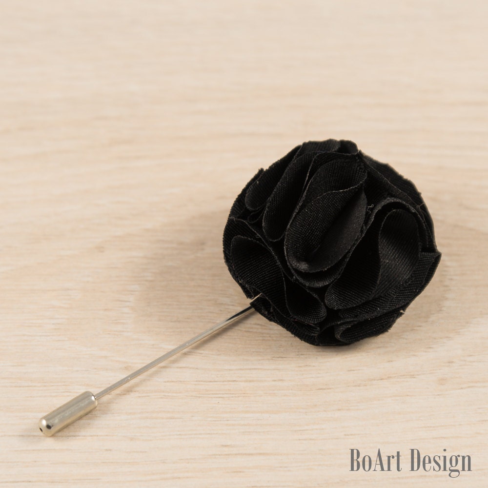 Black Carnation Lapel Pin/lapel Stick Pin/lapel Pin/flower Pin/lapel ...