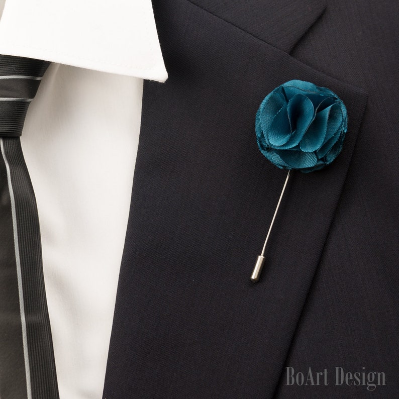 Blue/dark Emerald Carnation Lapel Pin/lapel Stick Pin/lapel - Etsy