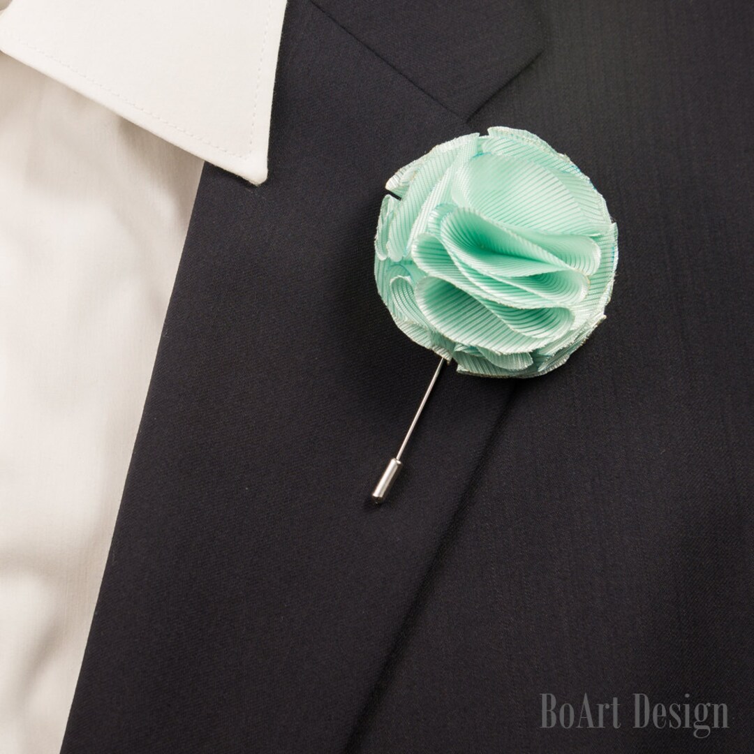 Lapel Stick Pin/mint Green Carnation Lapel Pin/lapel Pin/flower Pin ...