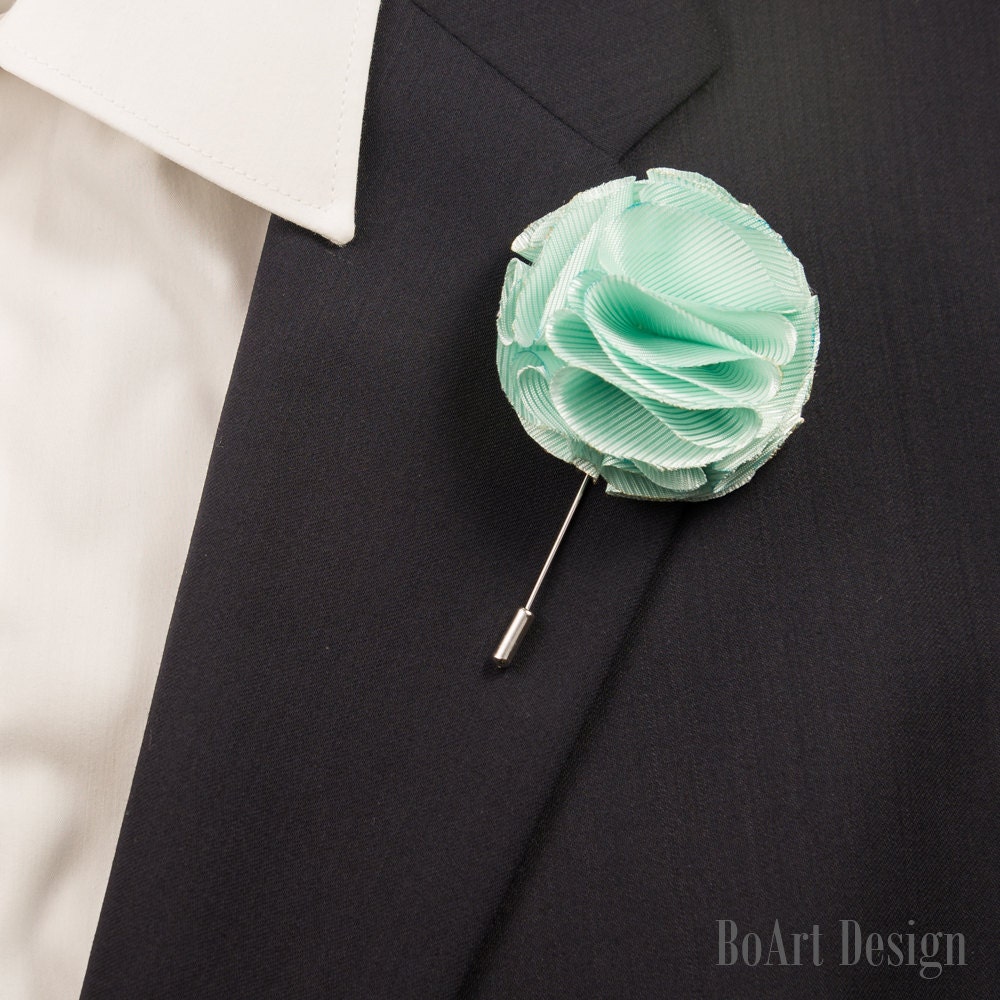 Lapel Stick Pin/mint Green Carnation Lapel Pin/lapel Pin/flower Pin ...