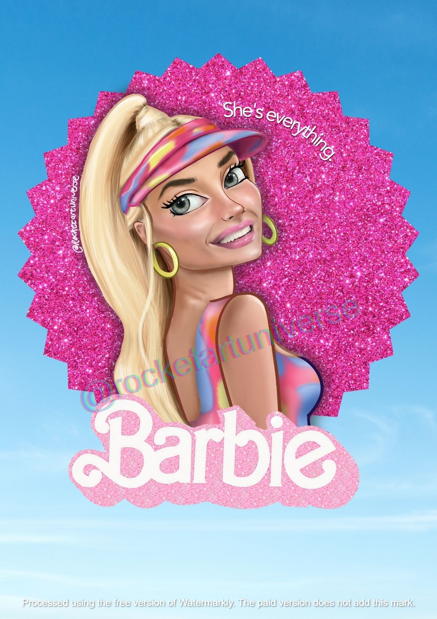 Margot Robbie Barbie Digital Art Print Printable Art - Etsy UK