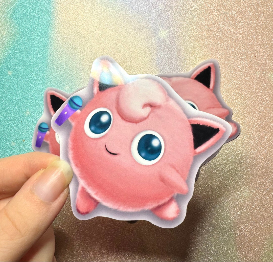 Jigglypuff Vinyl Sticker | Laptop Decal | Kawaii Art | Digital Art ...