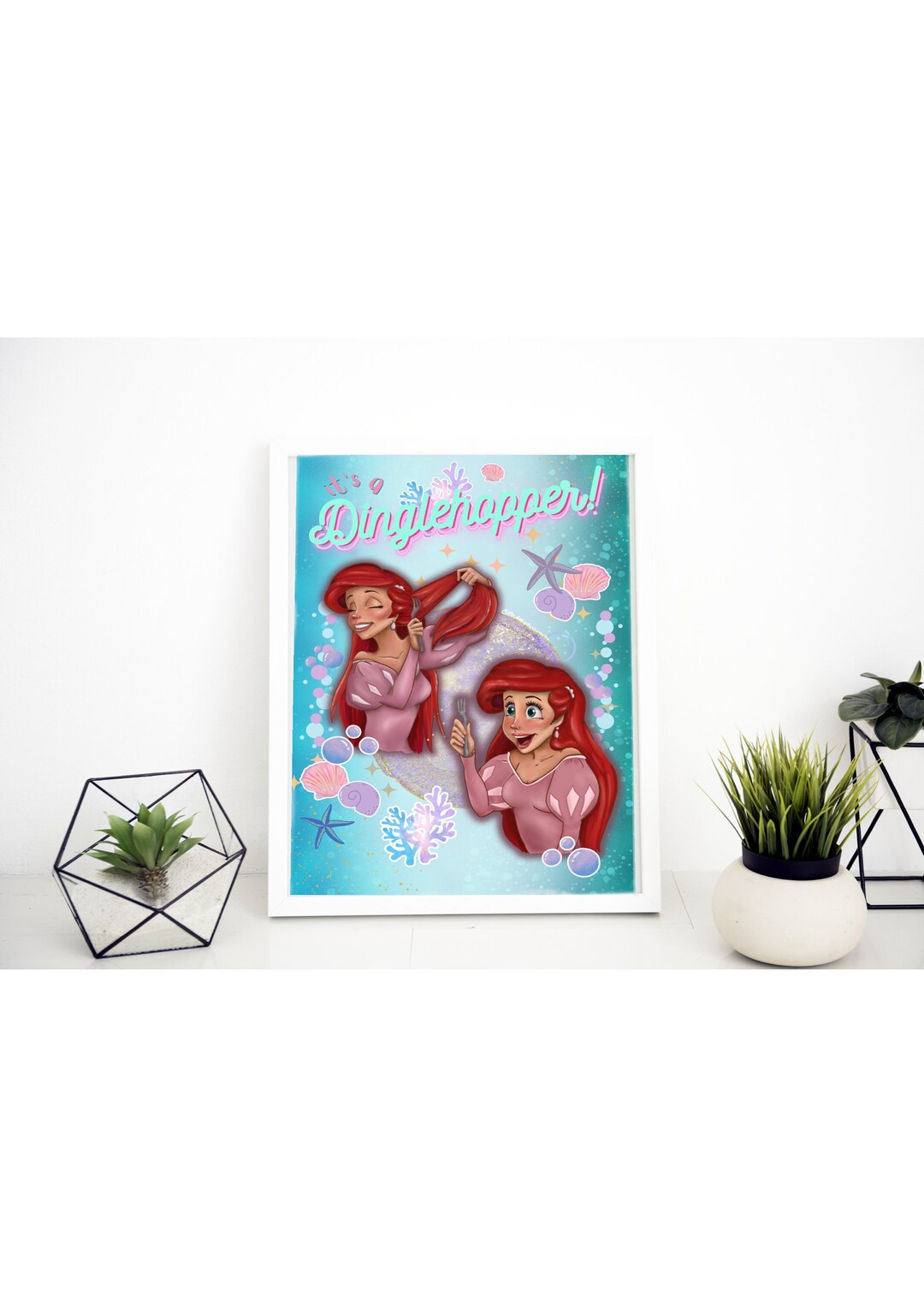 Little Mermaid Dinglehopper Digital Drawing | Printable Art | Digital ...