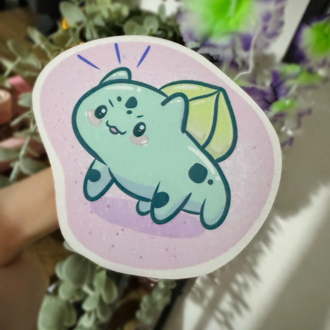 Cute Bulbasaur Vinyl Sticker 3 Options Kawaii Art Digital Art Laptop ...