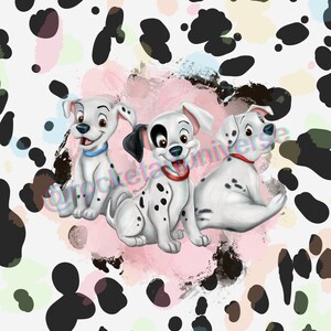 101 Dalmatians Spotty Digital Drawing Printable Art Digital Print Wall ...