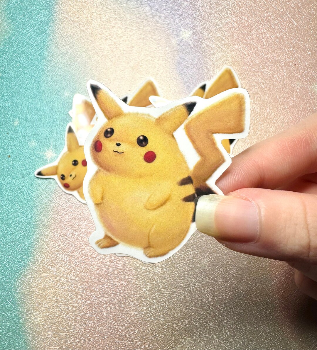 Fat Pikachu Vinyl Sticker Laptop Decal Kawaii Art Digital Art Sticker ...