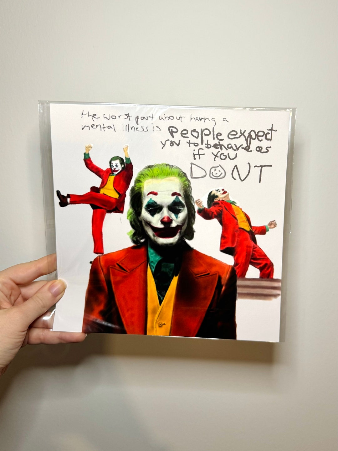 Joker Square Art Print | Movie Portrait | Digital Art | Wall Decor ...