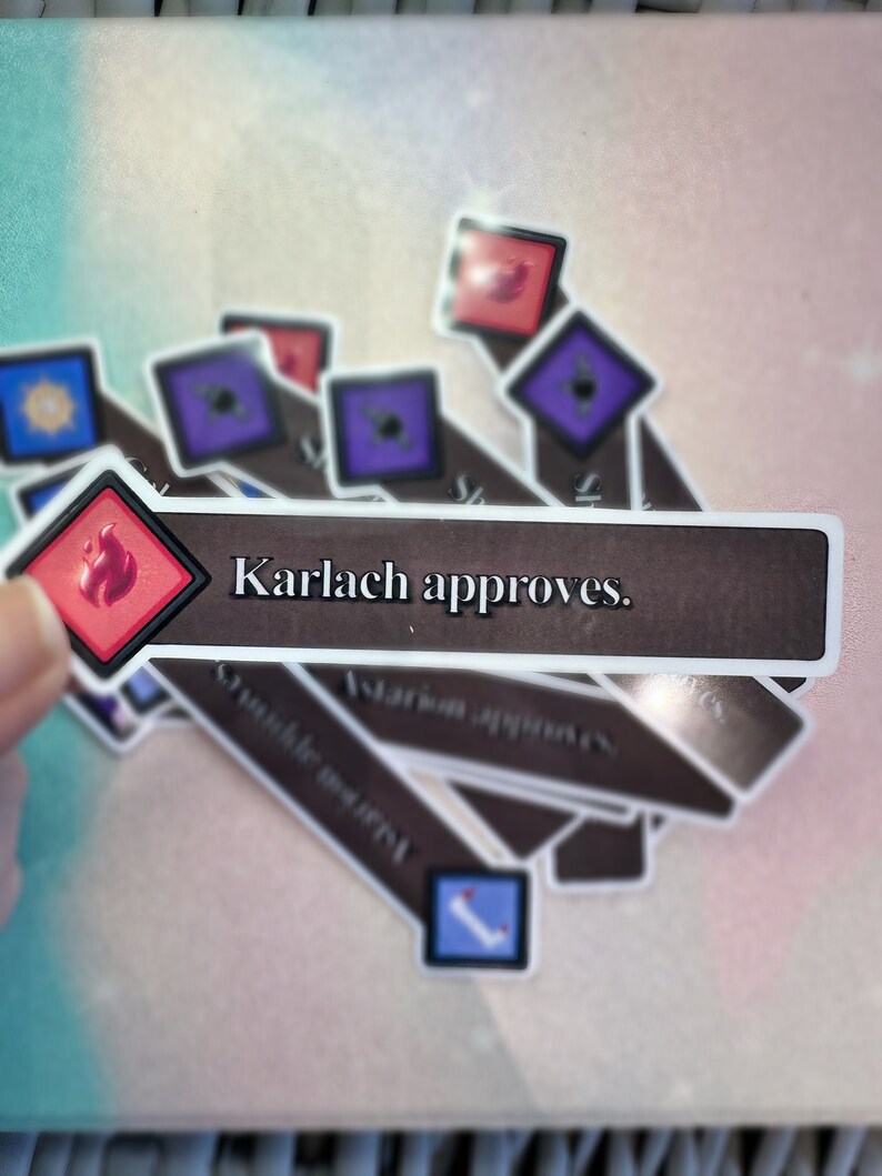 Baldurs Gate 3 Approval Stickers: Astarion, Gale, Karlach, Shadowheart ...