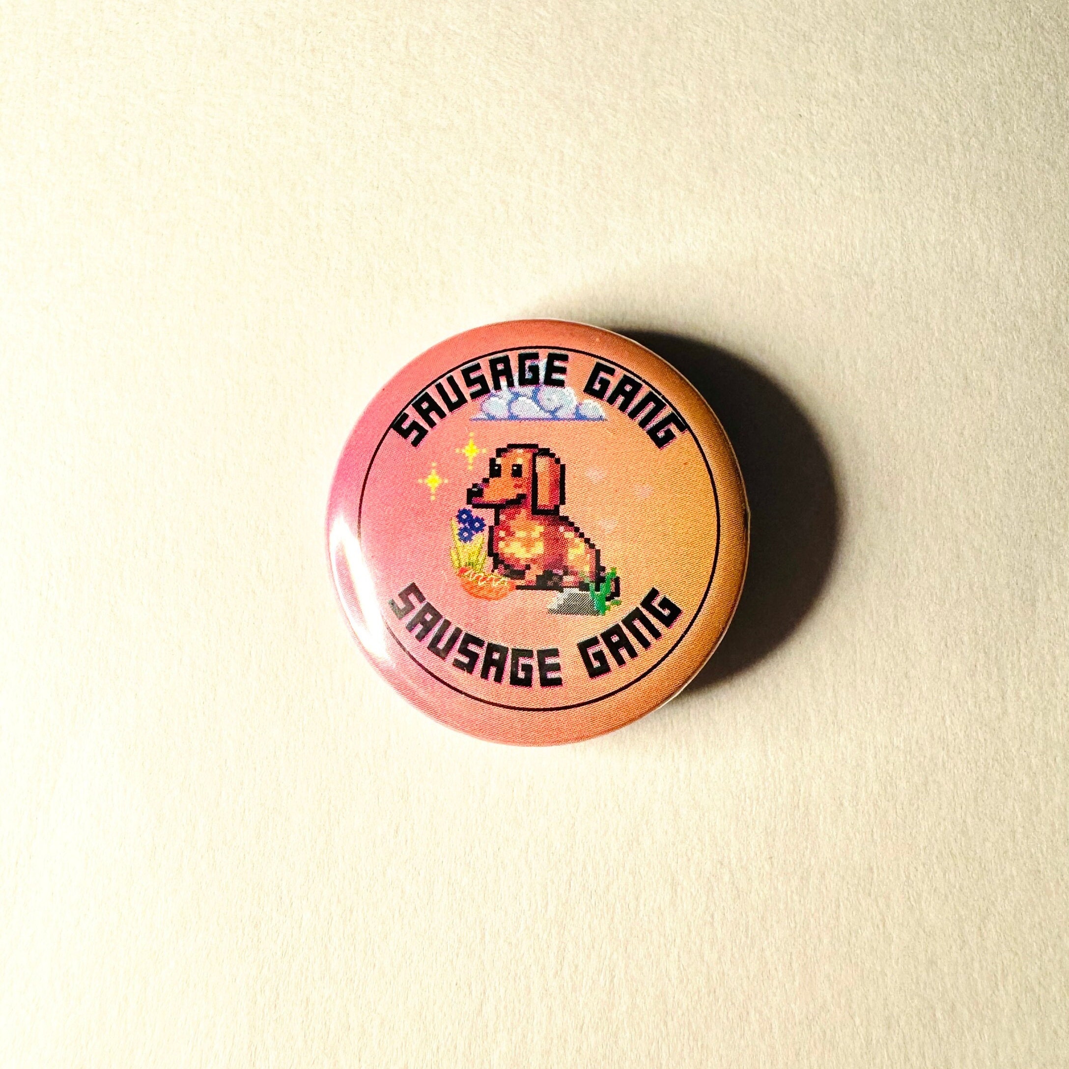 Dog Gang Pixel Art Button Badge | Shiba Inu | Cocker Spaniel | Sausage ...