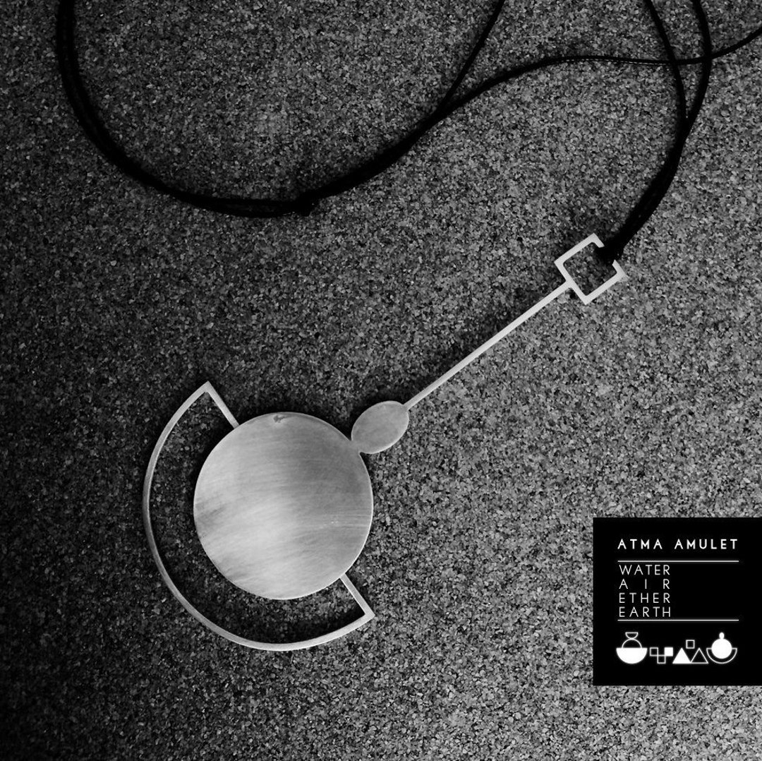 ATMA Silver Amulet - Water + Air + Ether + Earth - Pendant / Necklace ...