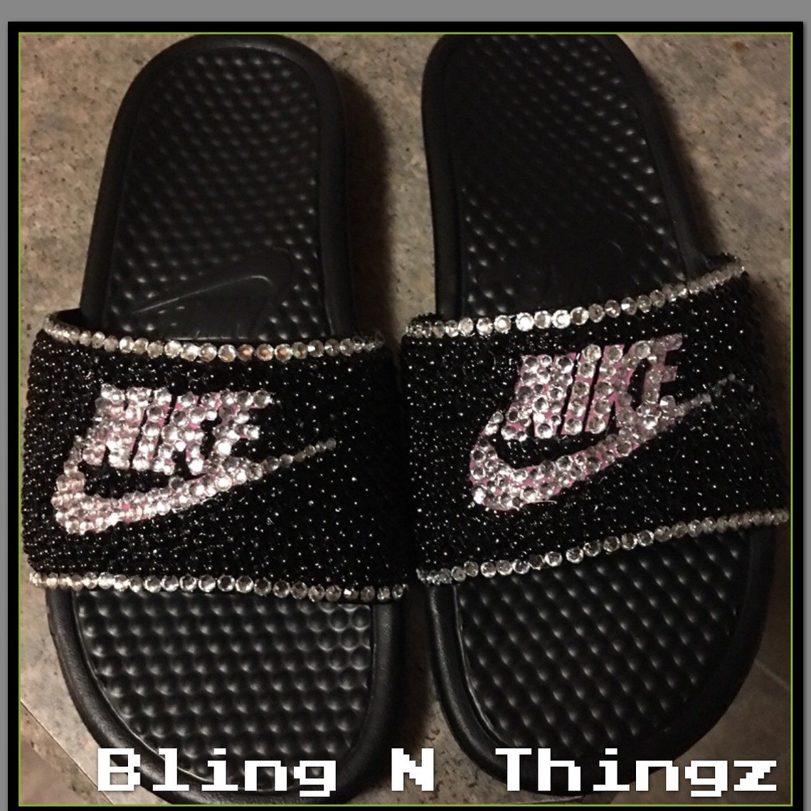 Bling Nike Flip Flops - Etsy