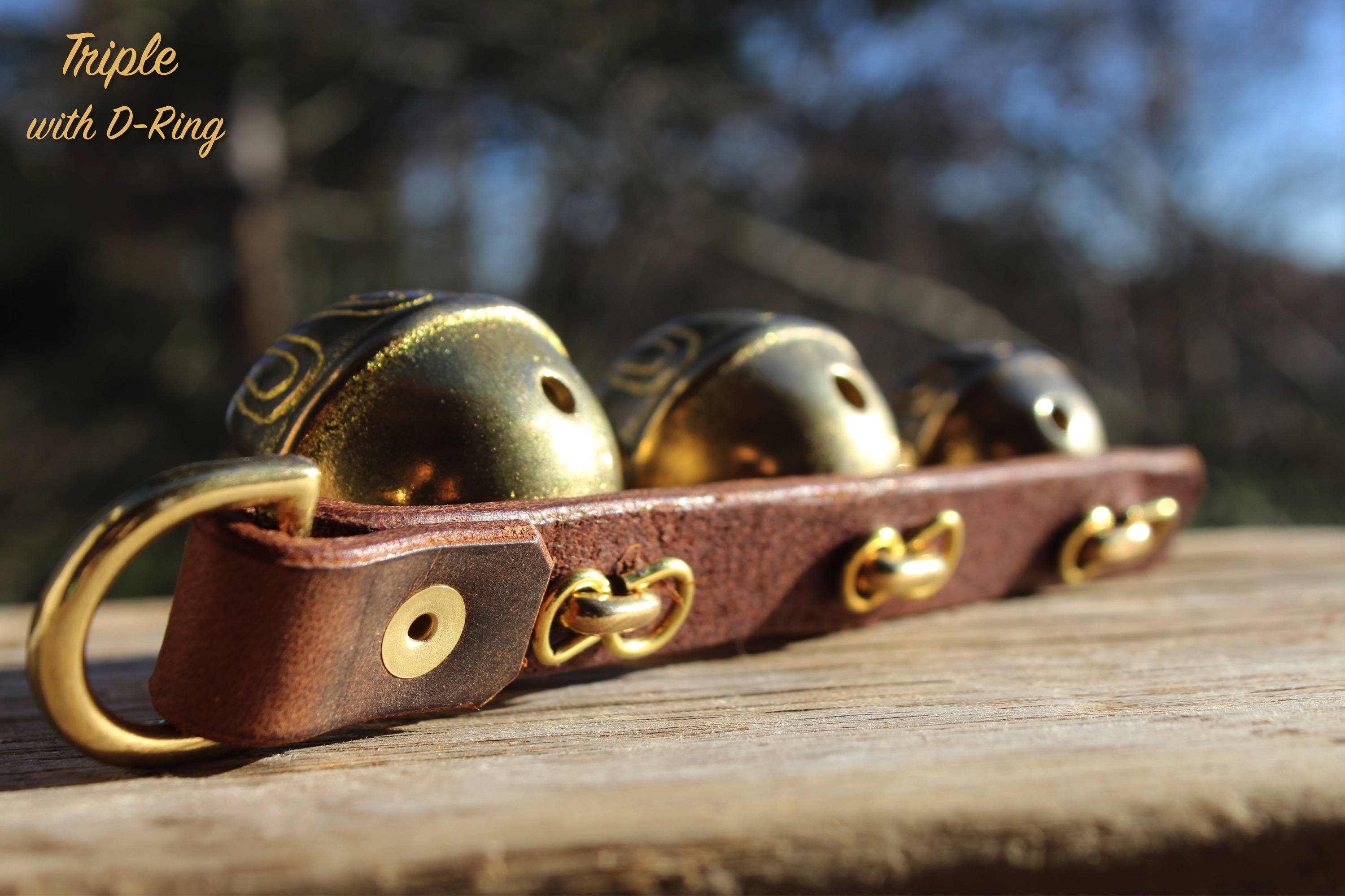 Brass Sleigh Bells - D Ring, Scissor Clip or Door Hanger - Large ...