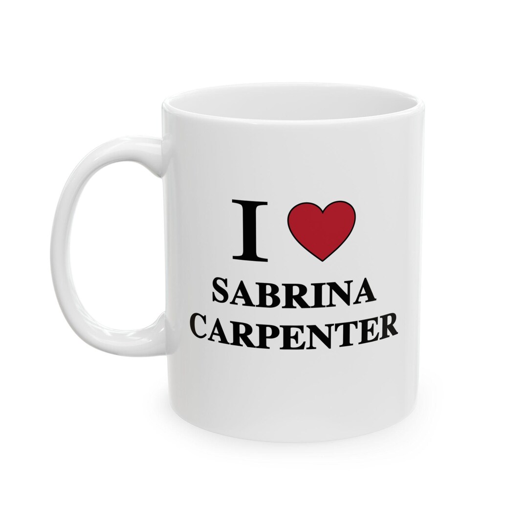 I Heart Sabrina Carpenter Mug, Cute Ceramic 11oz, Bpa-free, Microwave ...