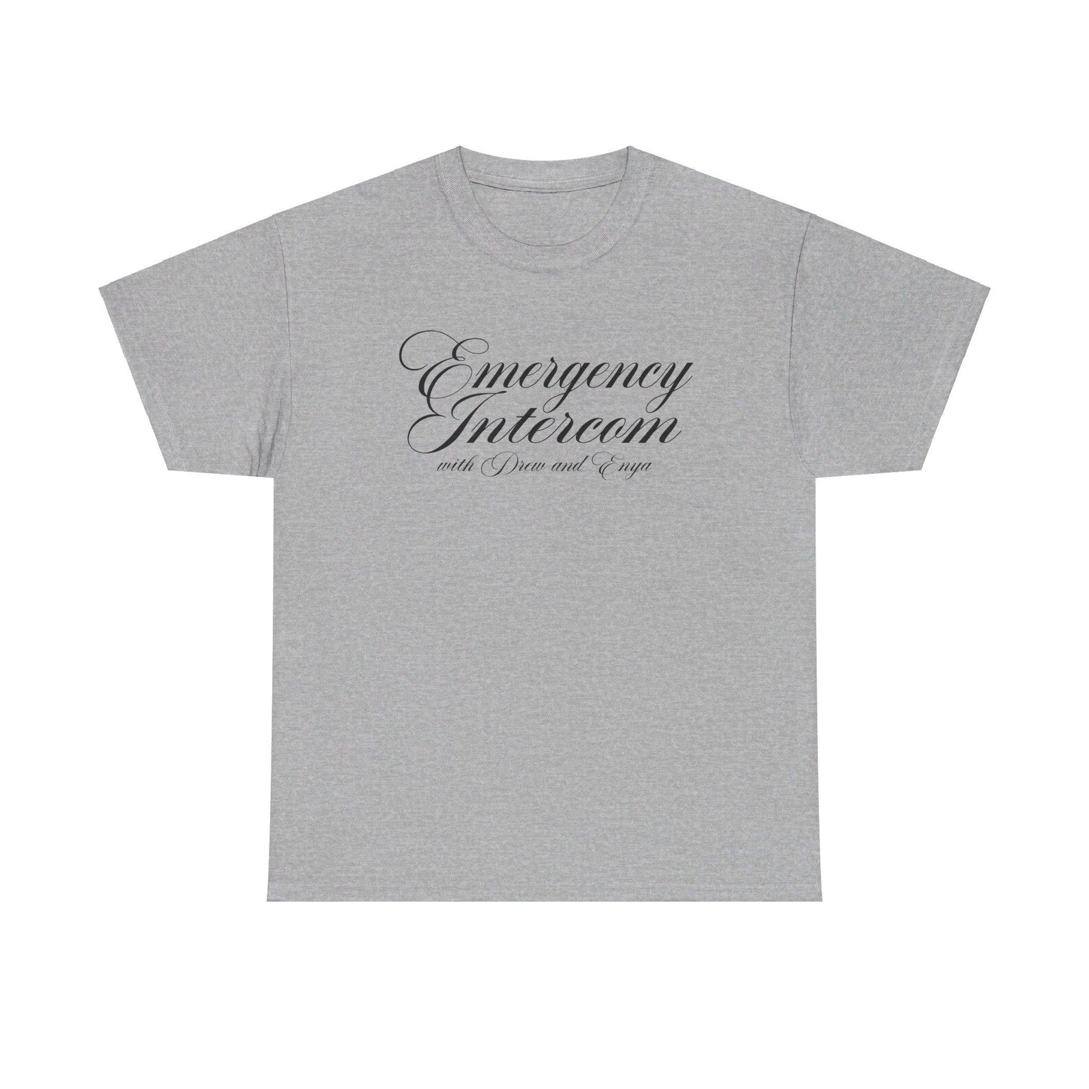 Emergency Intercom Drew & Enya Shirt Black Text Unisex Tee Podcast Fan Merch - Etsy
